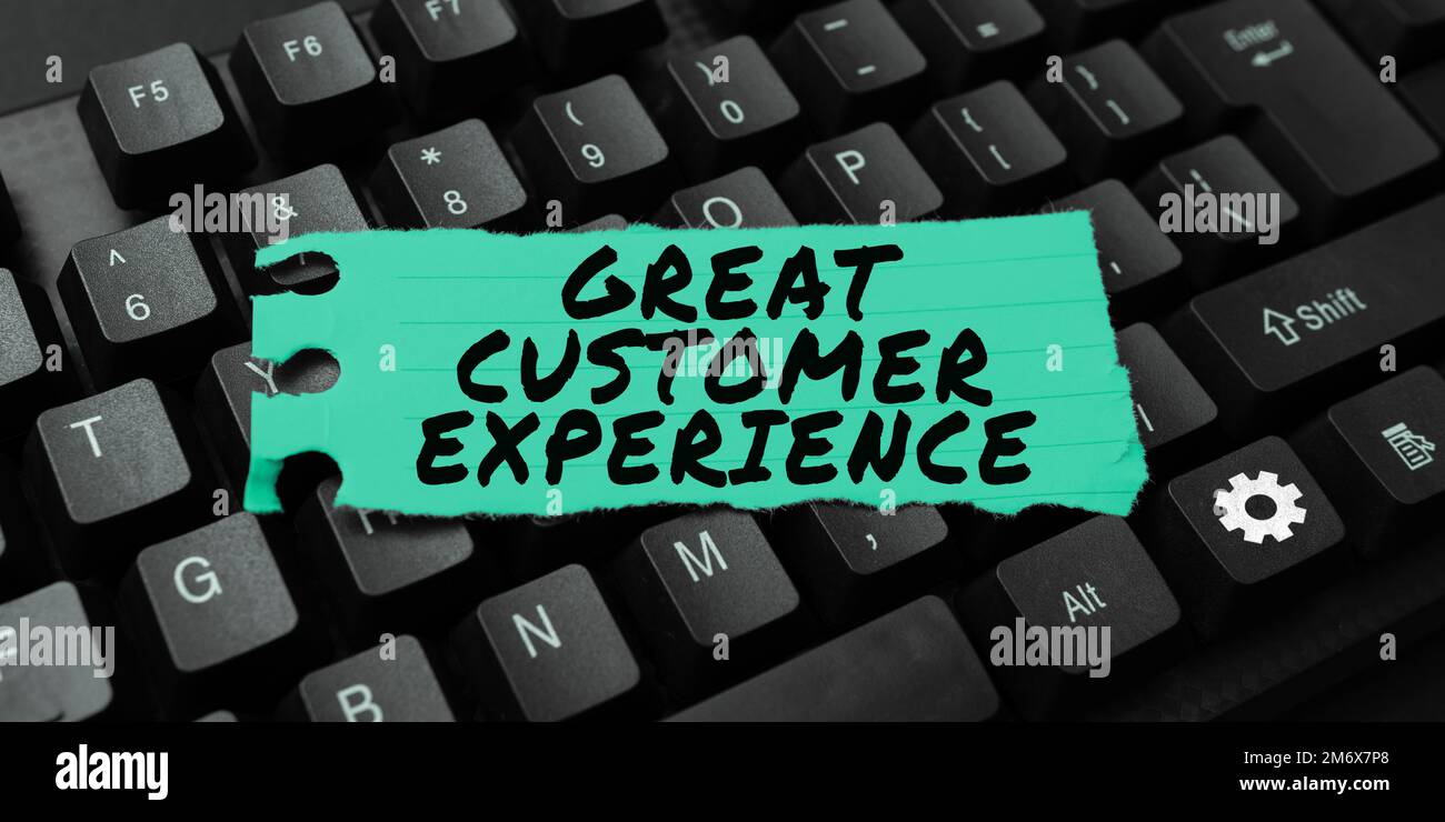 Text showing inspiration Great Customer Experience. Business idea ...