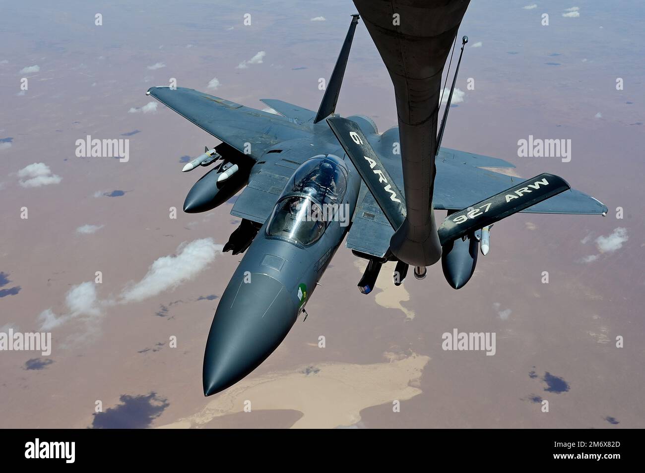 A U.S. Air Force F-15E Strike Eagle aircraft assigned to the 335th ...