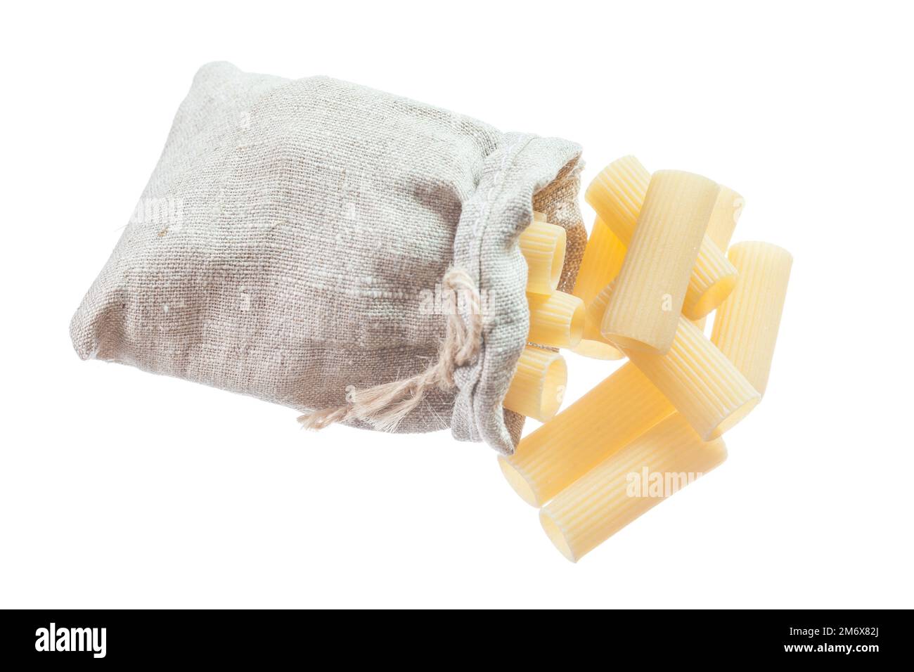 Bag of raw macaroni isolated on white Stock Photo - Alamy