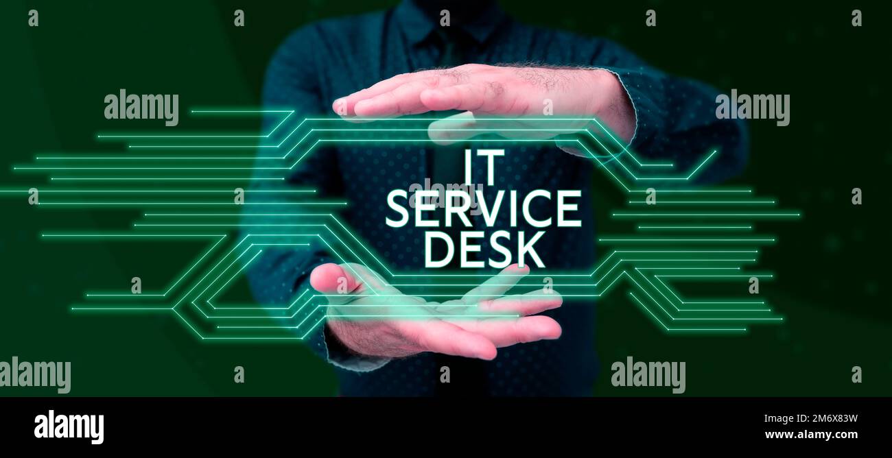Conceptual display It Service Desk. Conceptual photo Technological ...