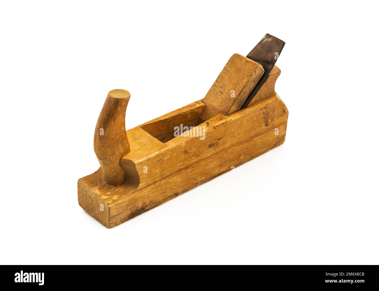 Manual joiner's tool. Planer for wood treatment, white background Stock ...