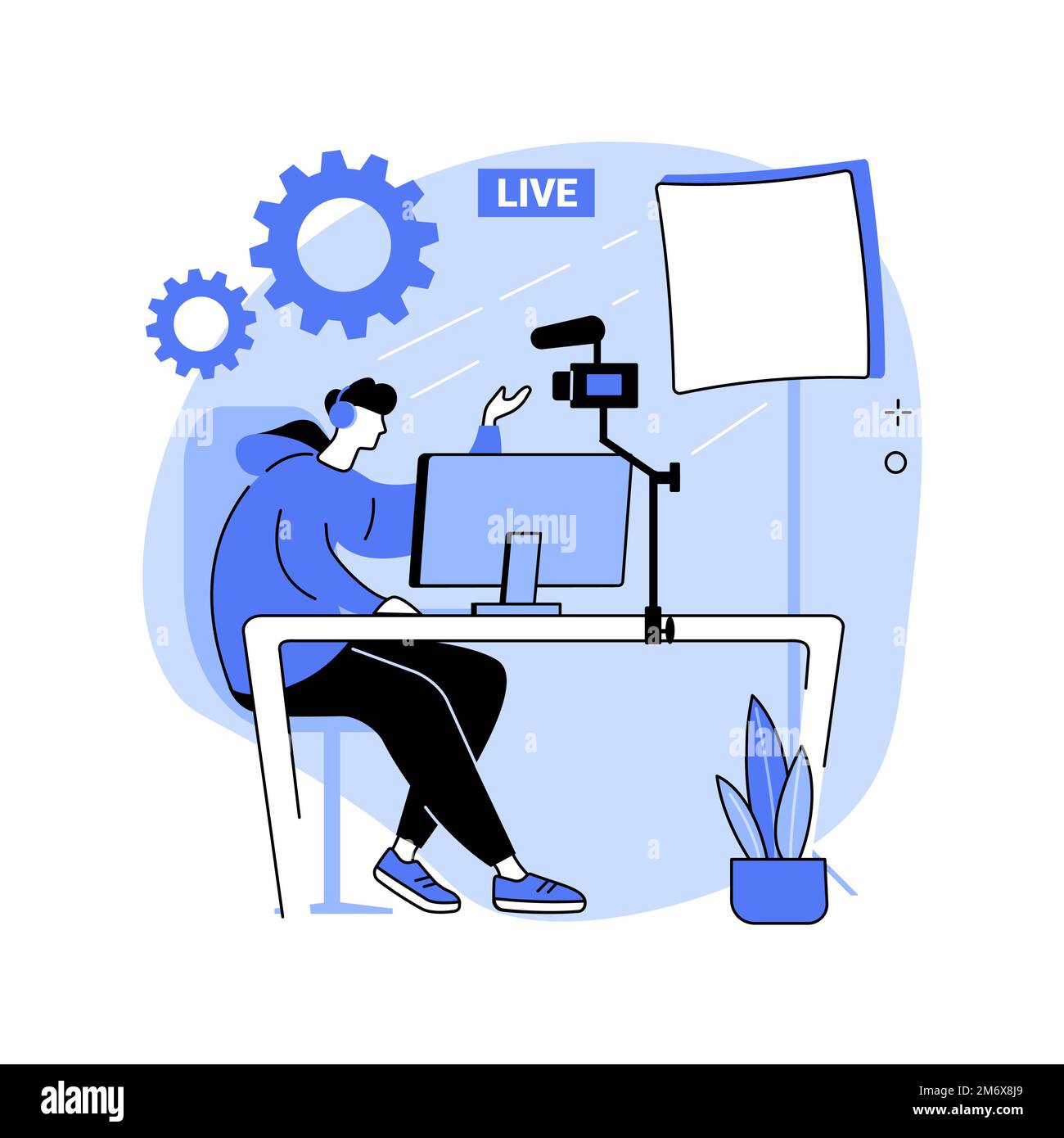 Professional livestream abstract concept vector illustration ... Professional livestream abstract concept vector illustration ...
