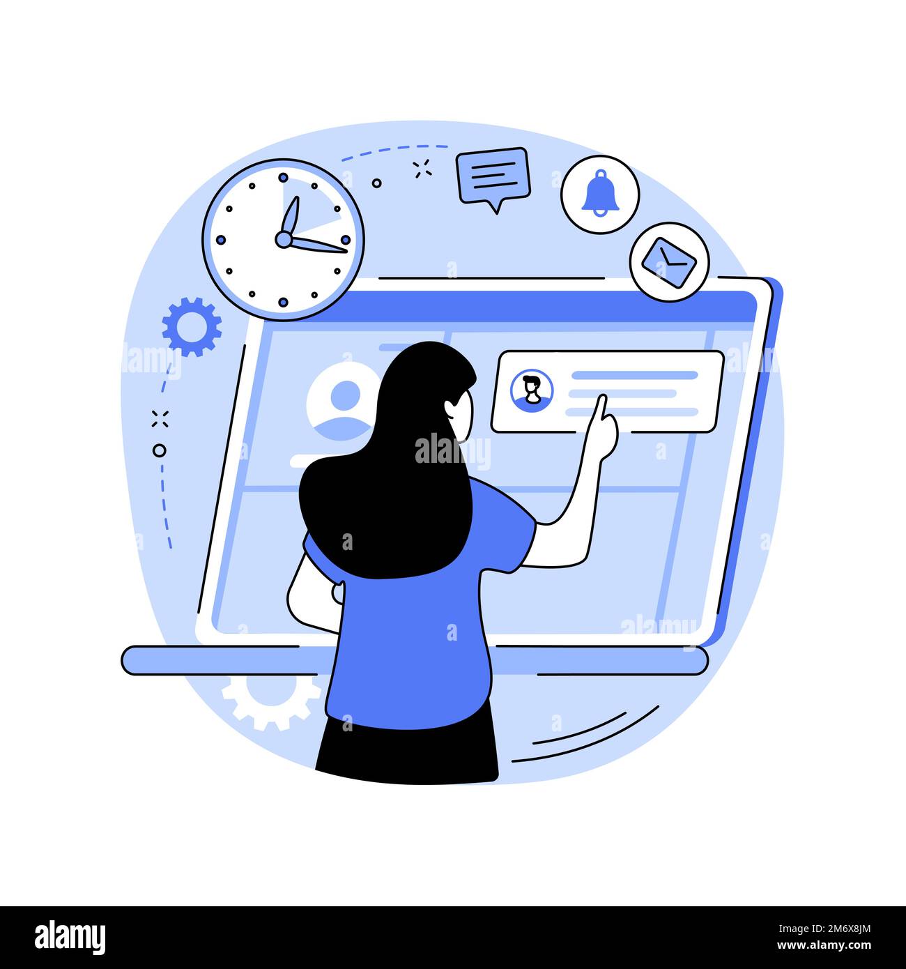 Account administrator abstract concept vector illustration. Software ...