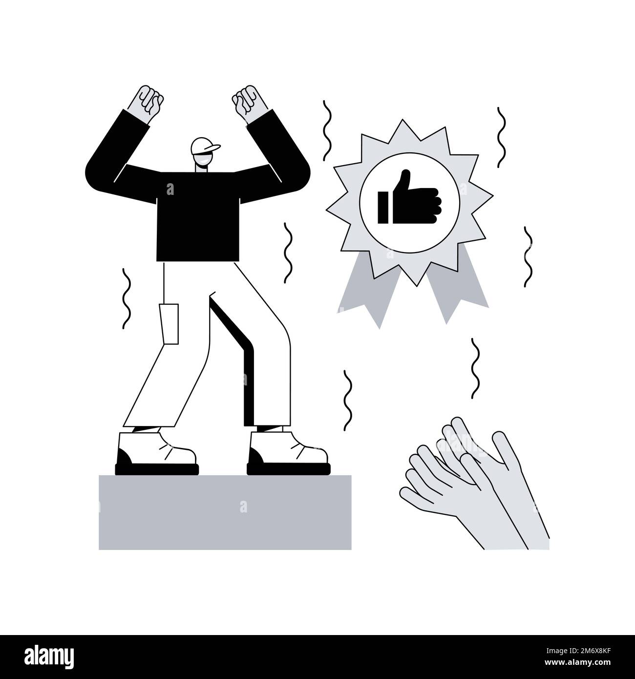 Honour abstract concept vector illustration. Show esteem, achievement ...