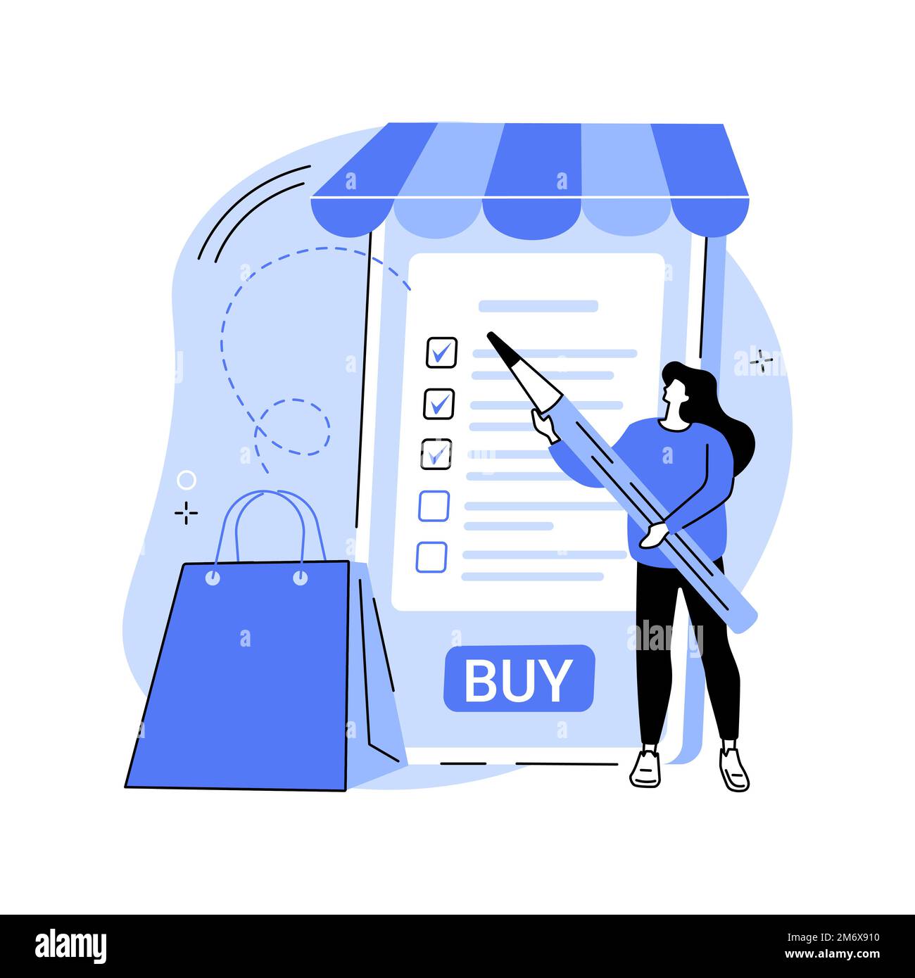Purchase agreement abstract concept vector illustration. In-app ...