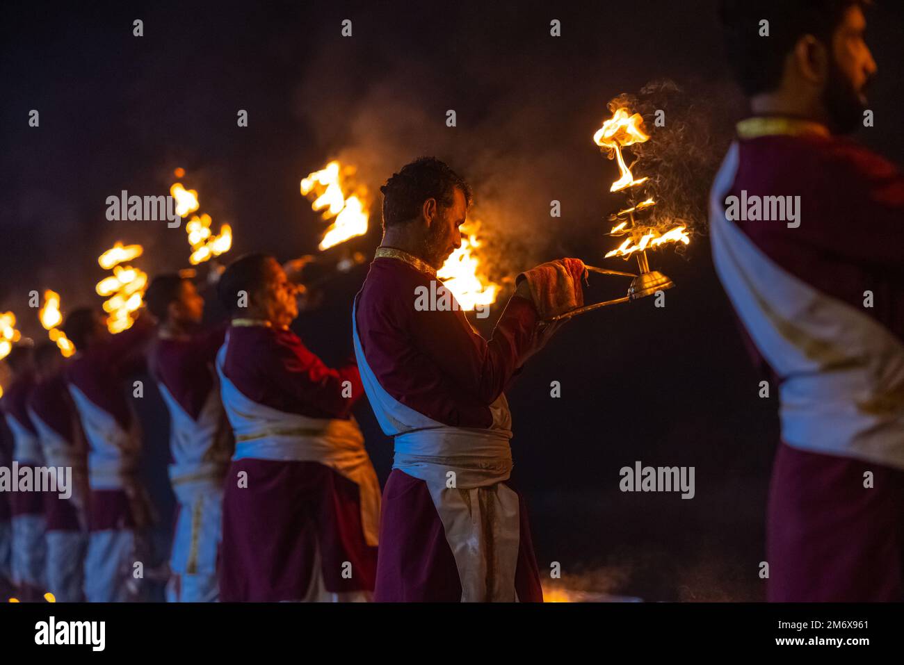 Haridwar, India - Oct 2022:Portrait of hindu male priest performing ...