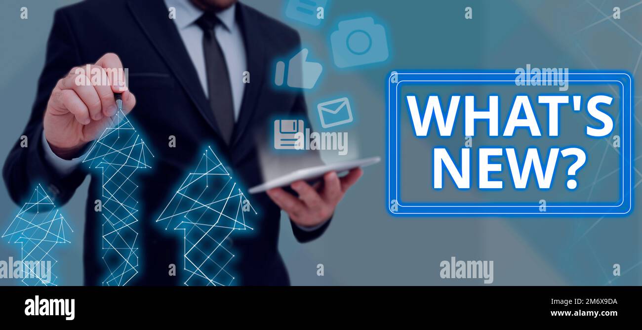 Conceptual display What's New. Business idea Asking about latest ...