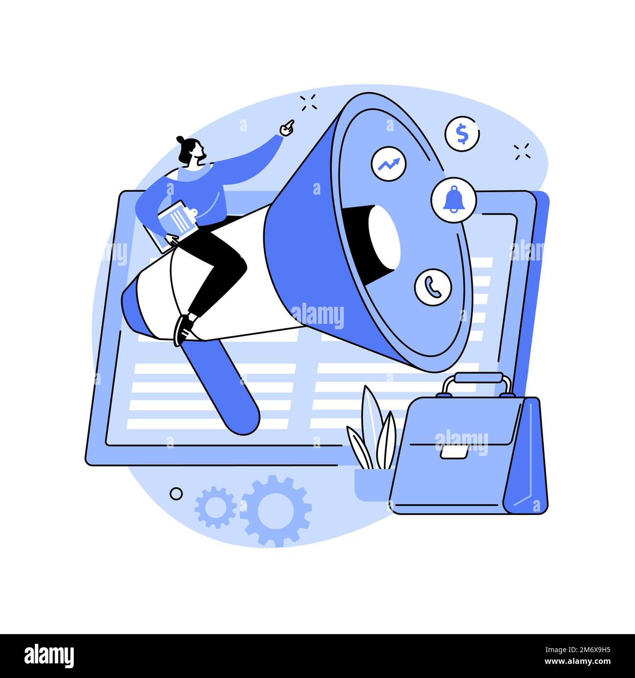 Job alert abstract concept vector illustration. Job notification ...