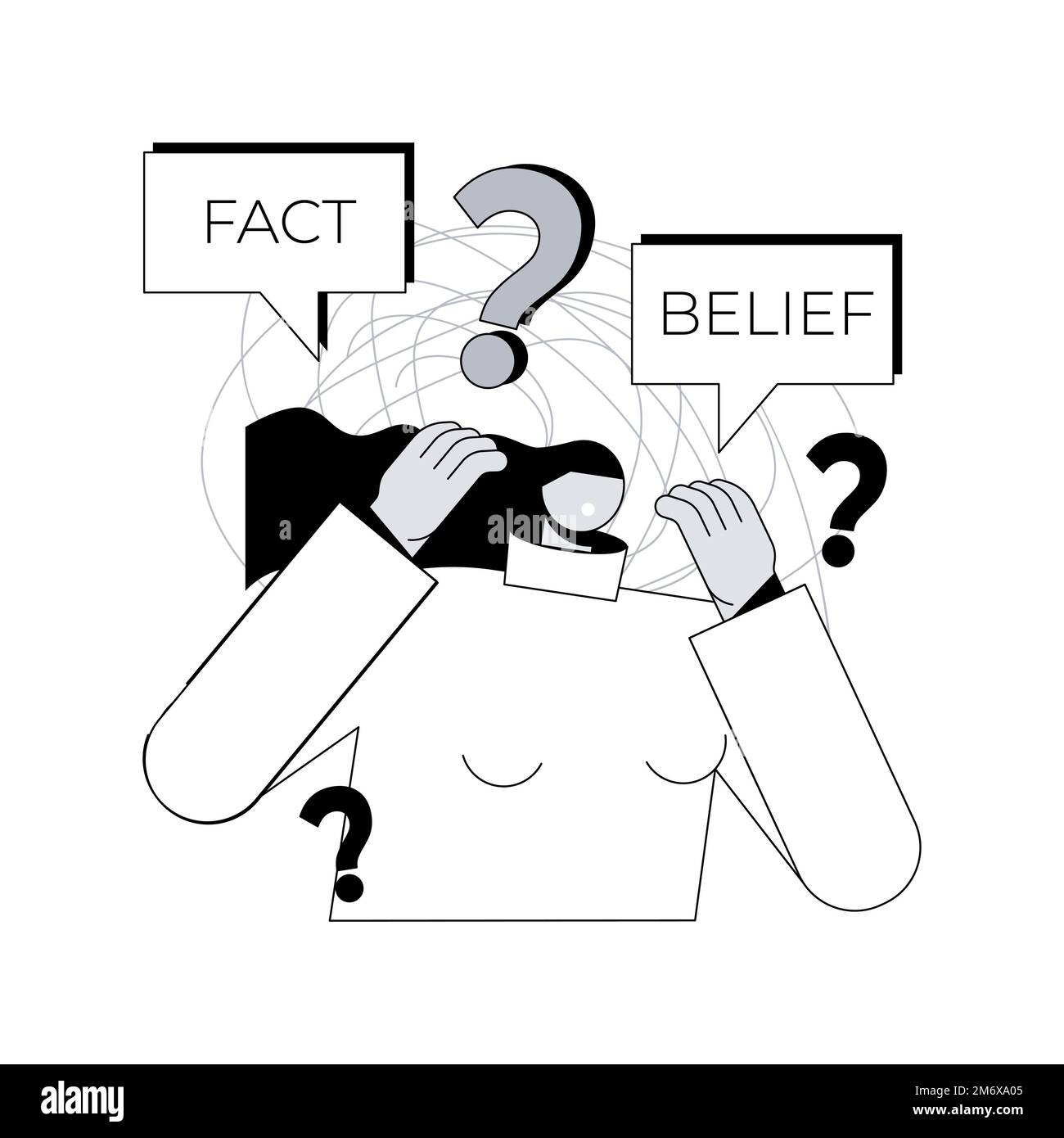 Cognitive Dissonance Abstract Concept Vector Illustration Mental