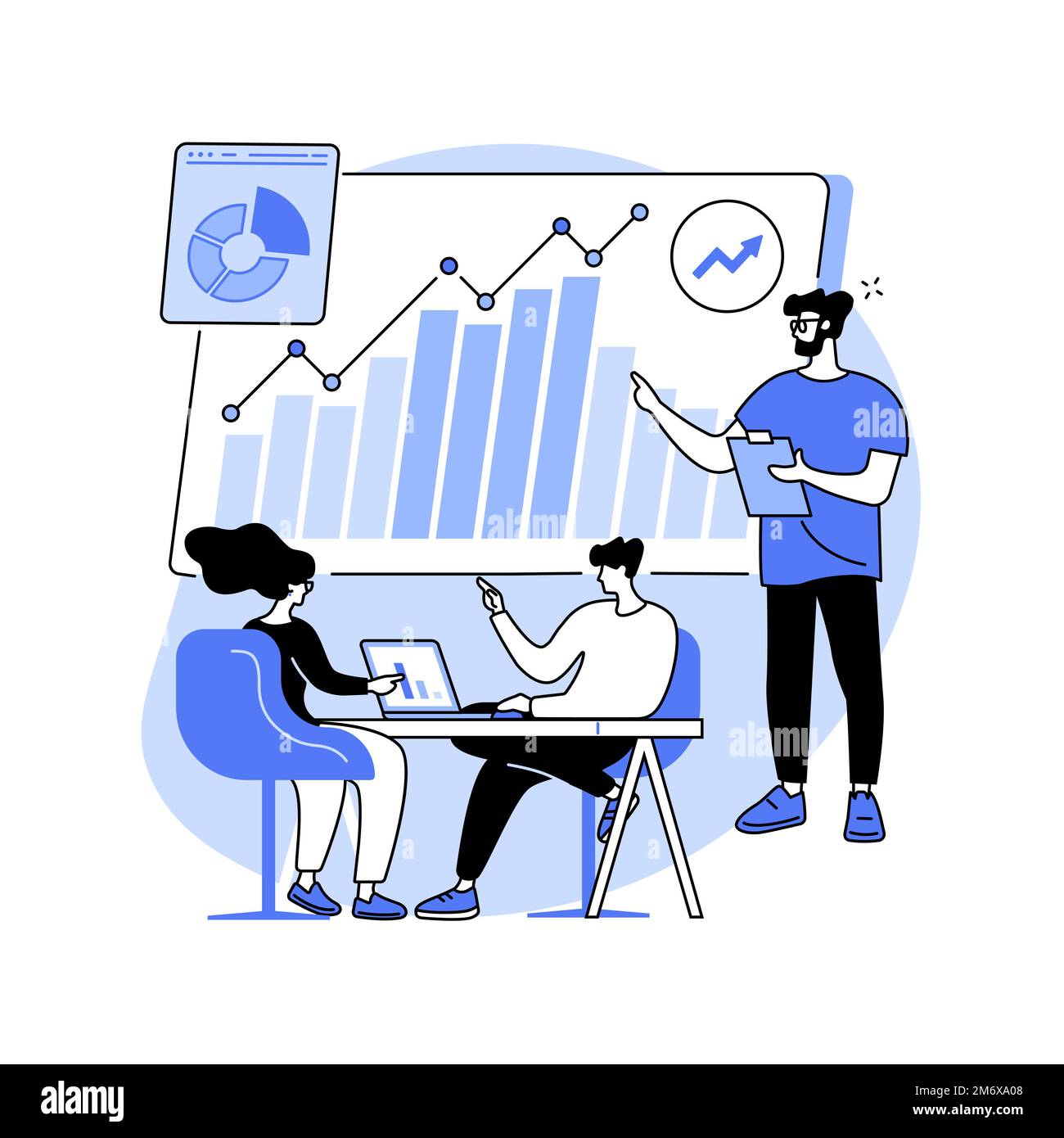 Meeting abstract concept vector illustration. Business meeting room ...