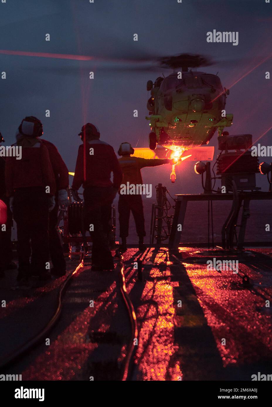 SAGAMI WAN (May 9, 2022) Sailors aboard the Arleigh Burke-class guided ...