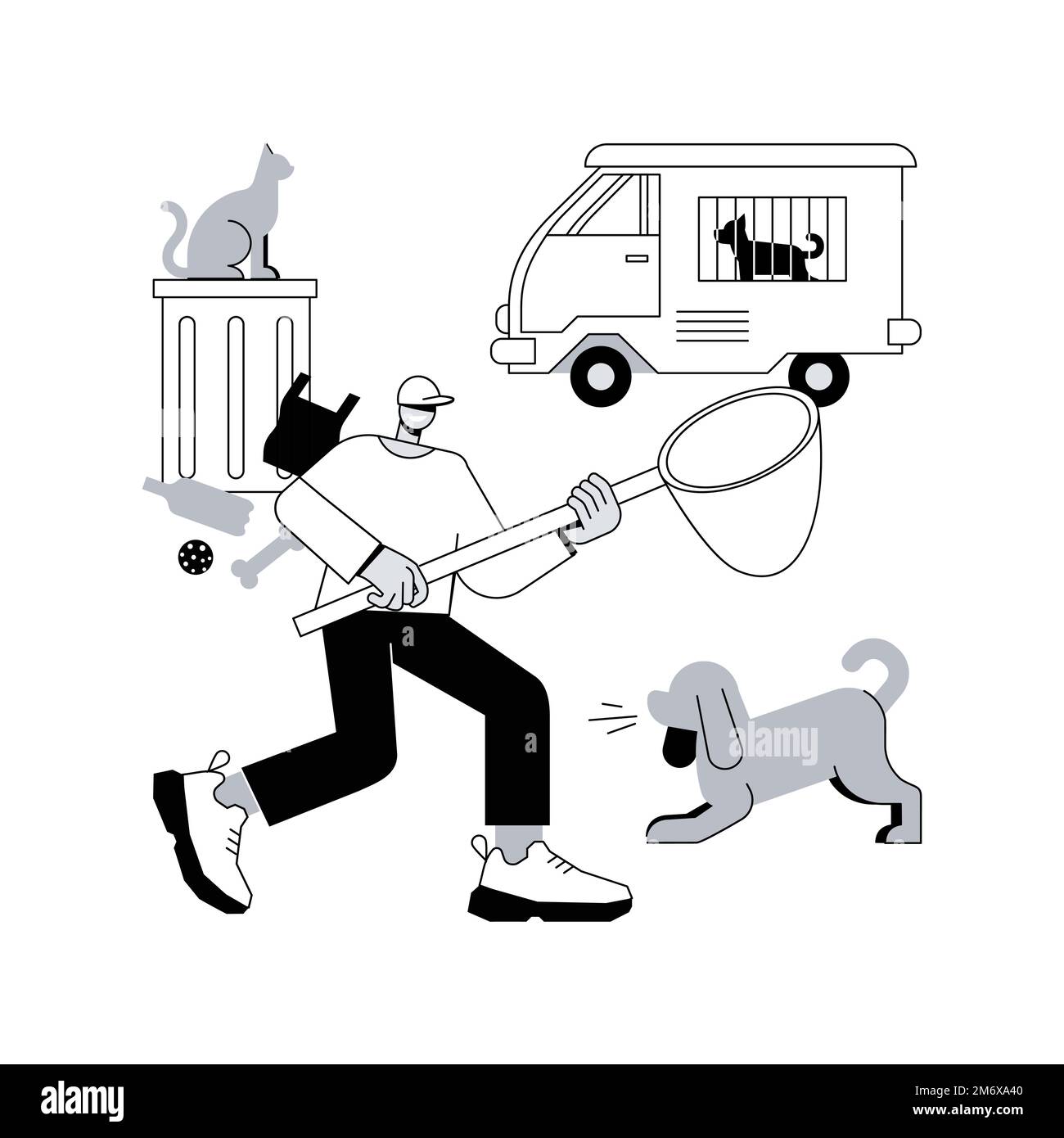 Animal control service abstract concept vector illustration. Animal ...