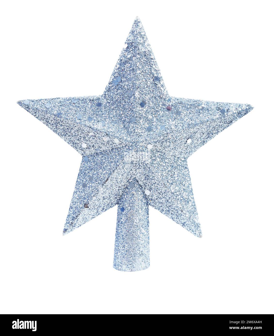 christmas toy star for fir tree isolated on white background Stock ...