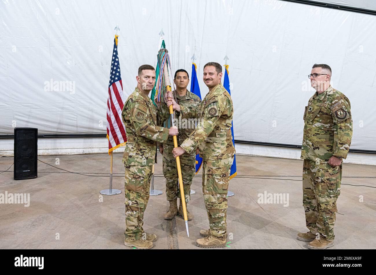 U.S. Air Force Lt. Col. Steven A. Bailey relinquishes command of the ...