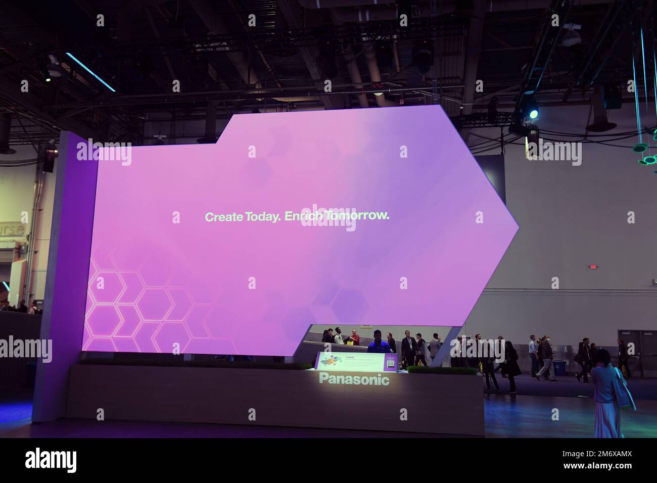 Las Vegas, NV on January 5, 2023. A general view of the Panasonic booth ...