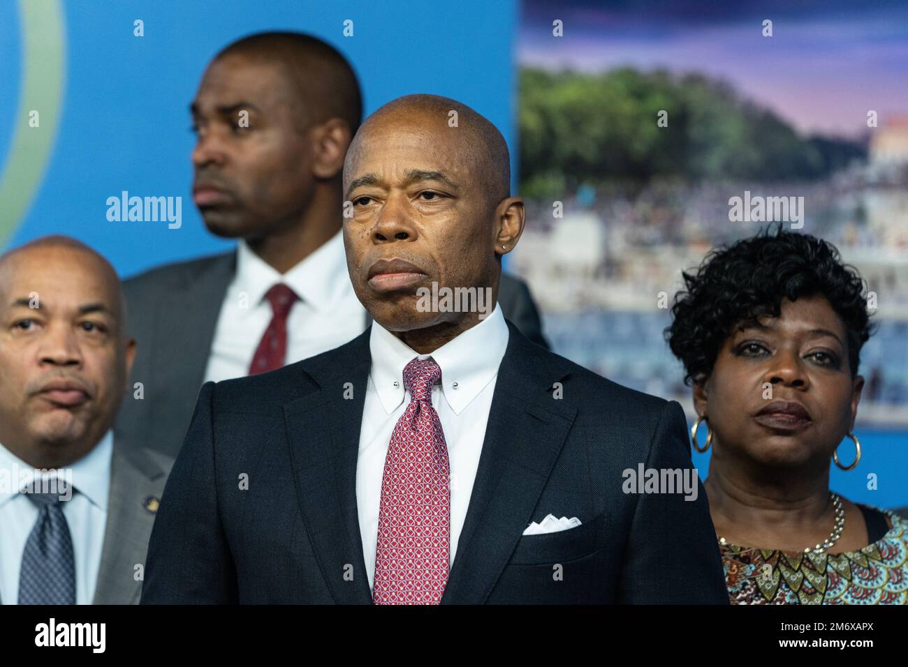 Mayor Eric Adams attends summit to discuss public safety at NAN House ...