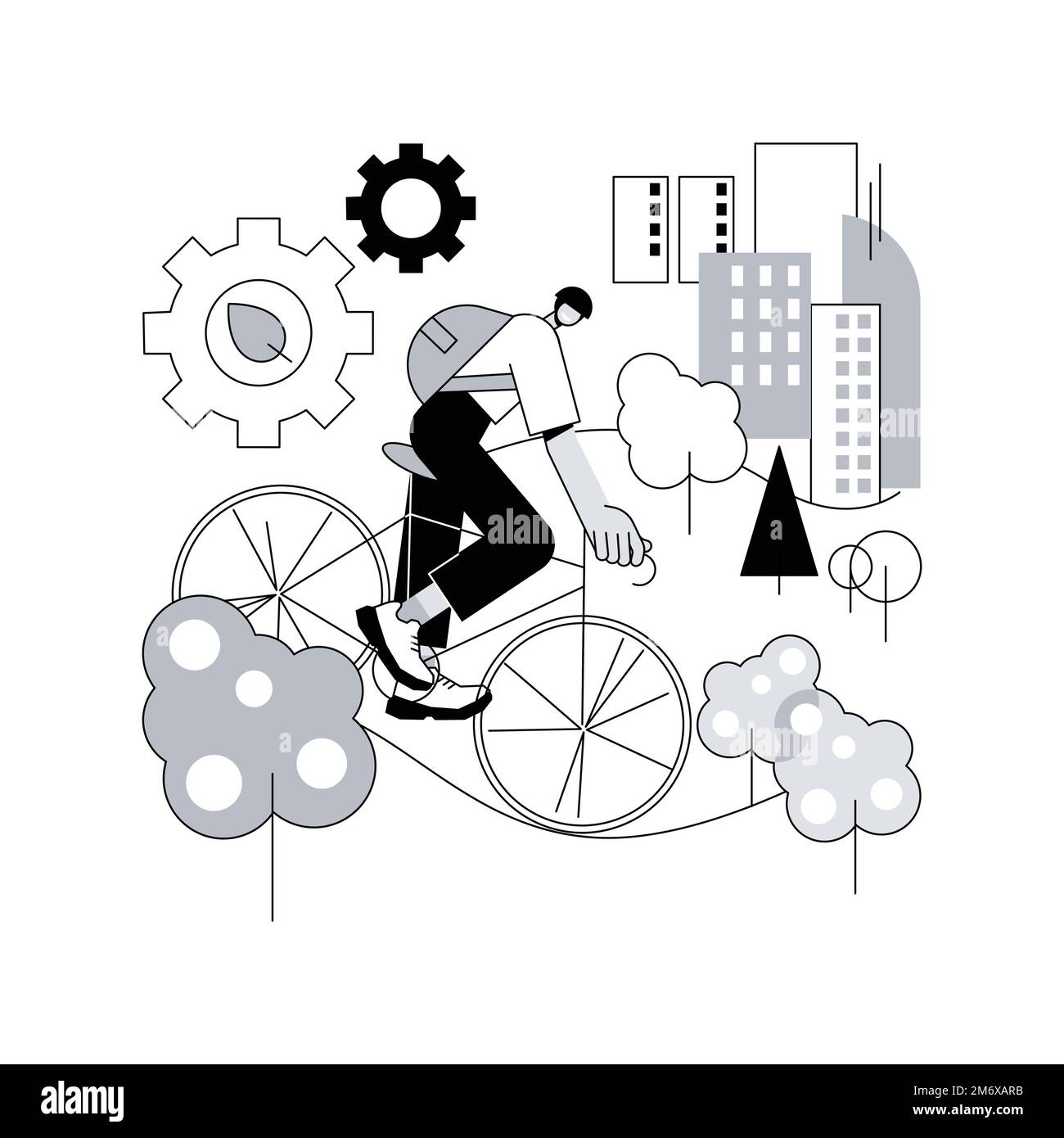 Ecological greenway abstract concept vector illustration. Landscape ...