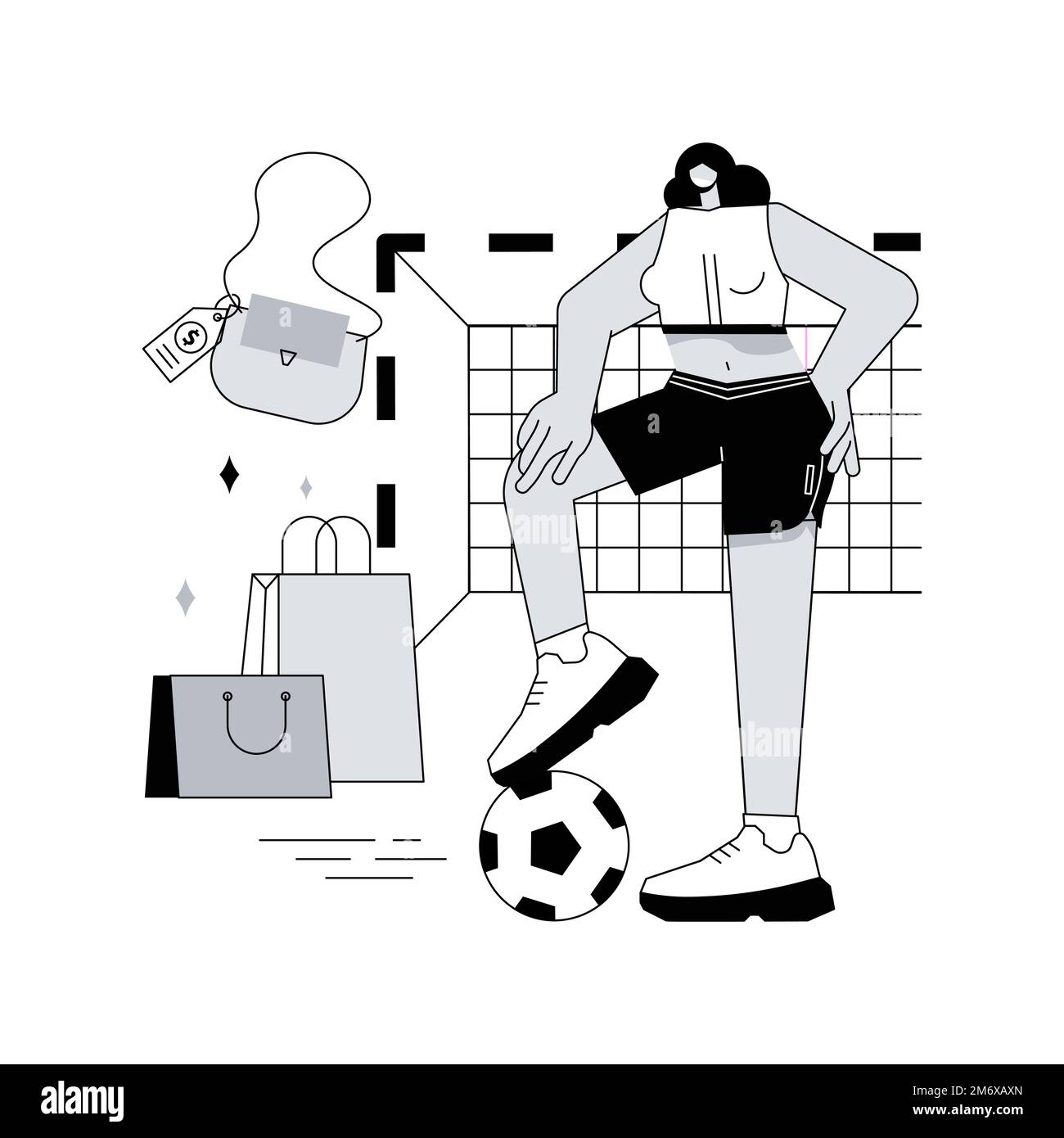 Workout fashion abstract concept vector illustration. Exercise fashion ...