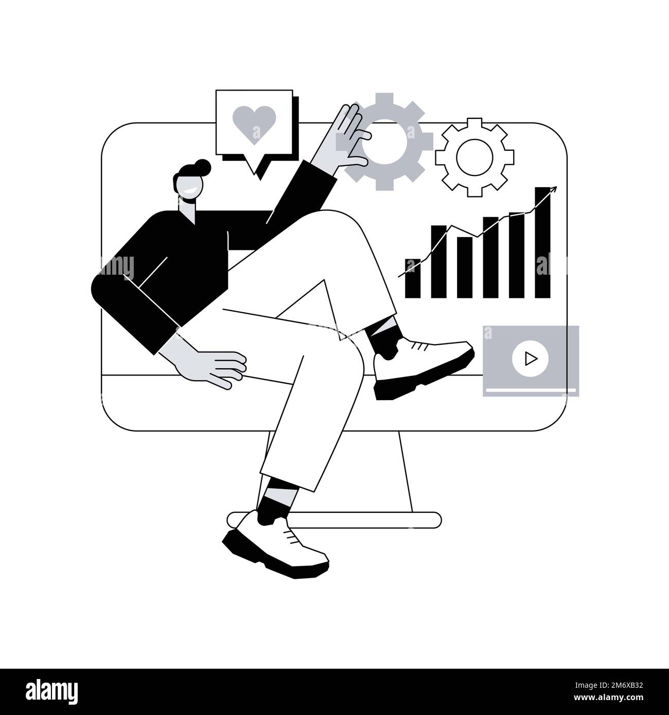 Digital marketing strategy abstract concept vector illustration. Brand ...