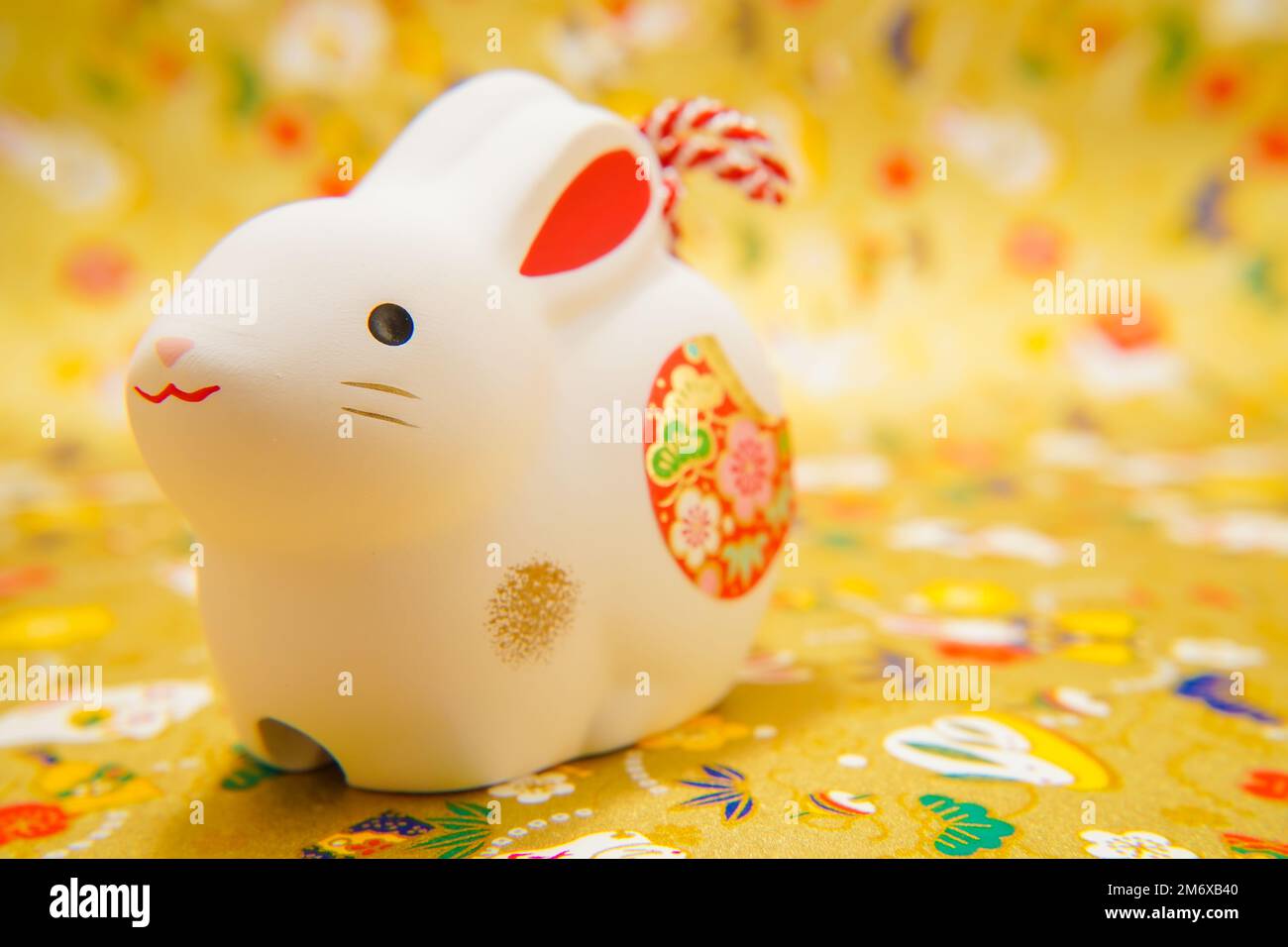 Rabbit year New Year material (New Years card Stock Photo - Alamy