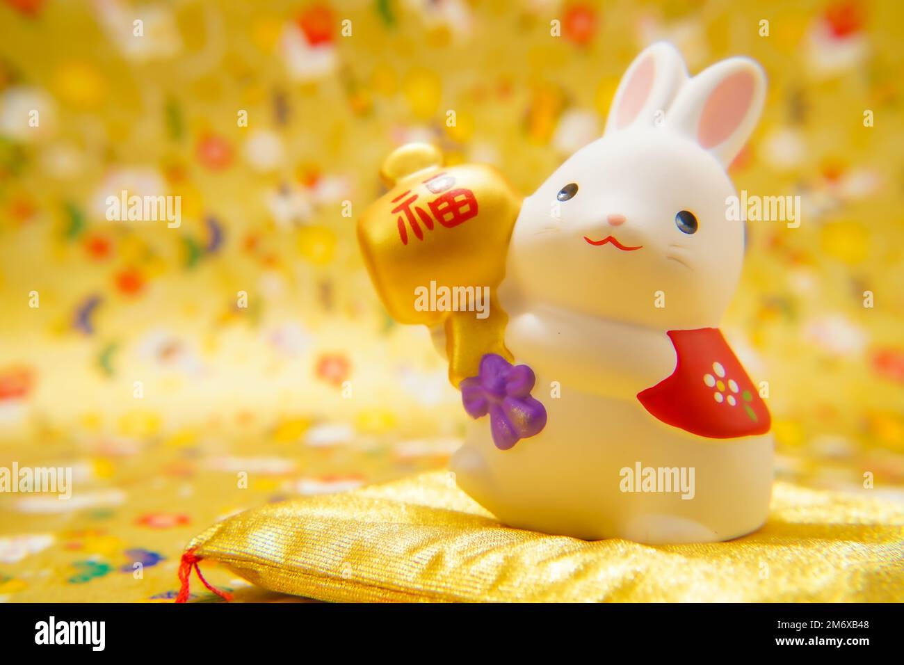 Rabbit year New Year material (New Years card Stock Photo - Alamy