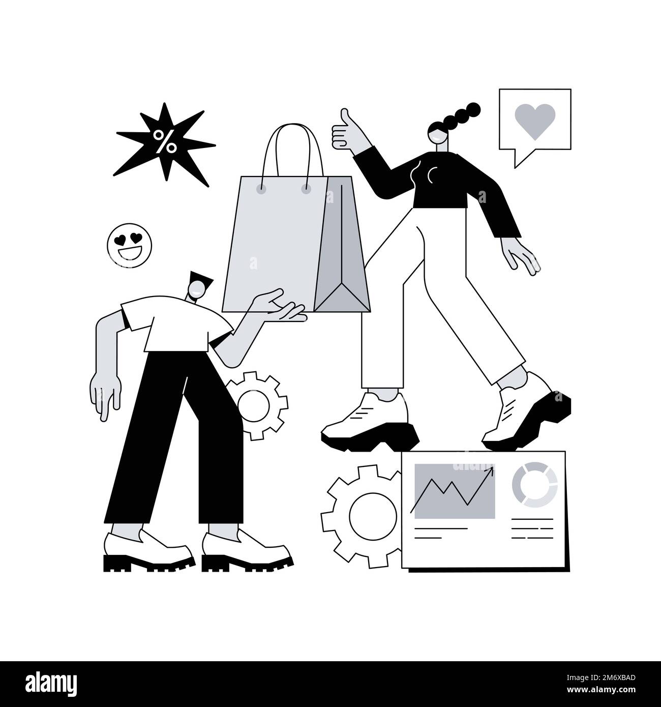 Customer relationship management abstract concept vector illustration ...