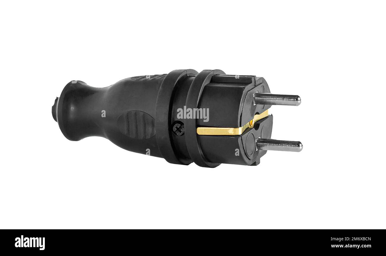 Closeup black electrical plug hi-res stock photography and images - Alamy