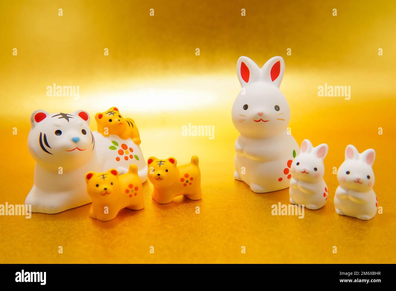 Baton touch from the year to the year of the tiger Stock Photo - Alamy