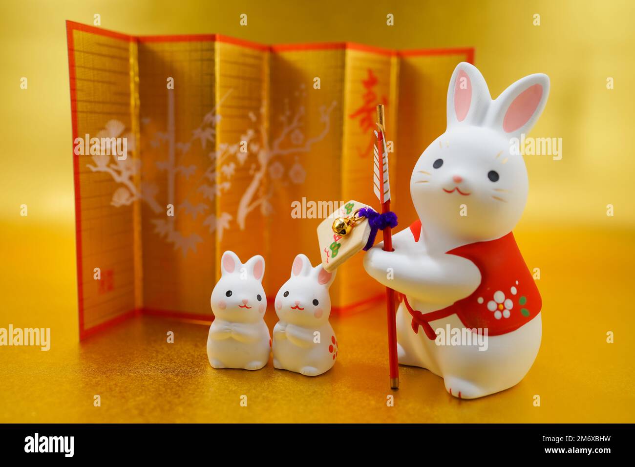Rabbit year New Year material (2023 New Year Stock Photo - Alamy