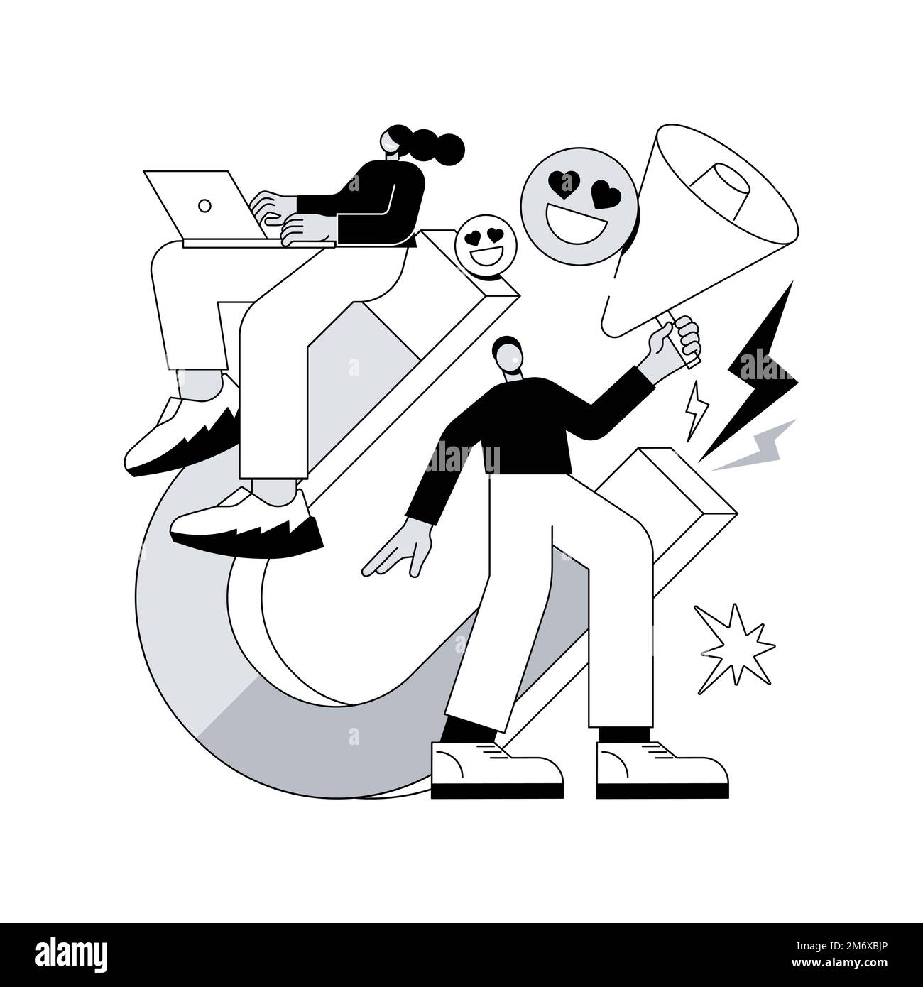 Marketing team abstract concept vector illustration. Digital marketing ...