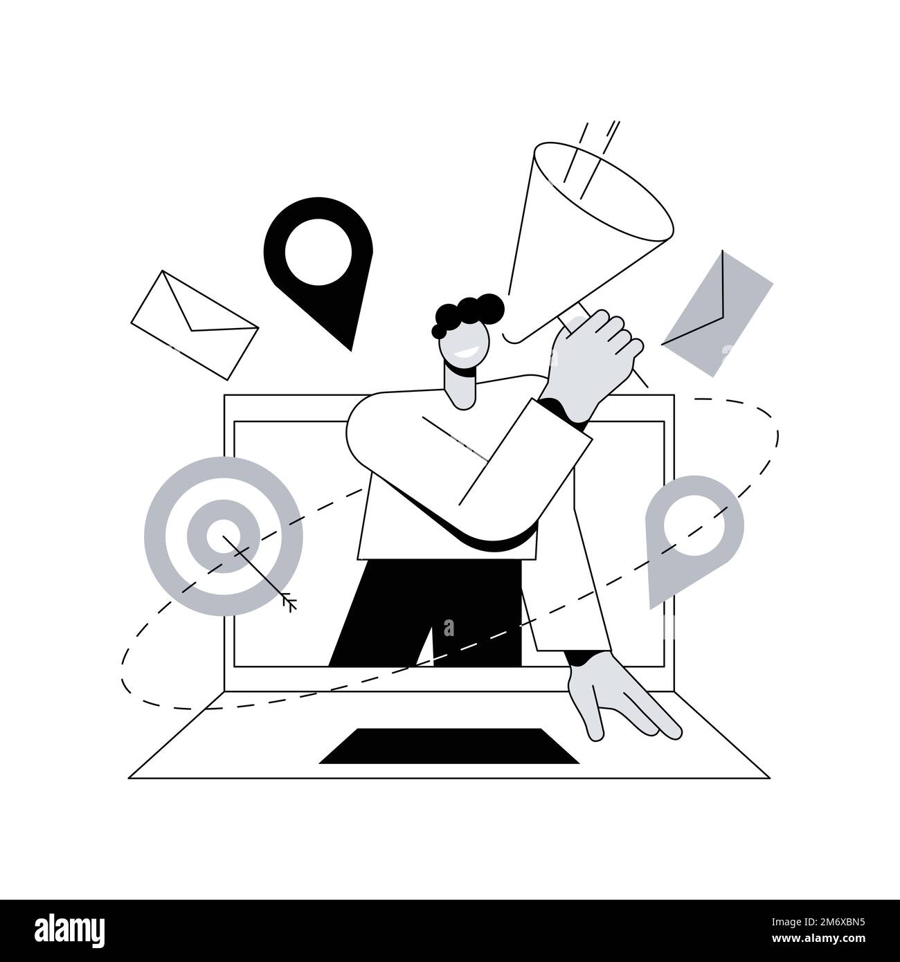Local SEO abstract concept vector illustration. Local business strategy, website optimization ...