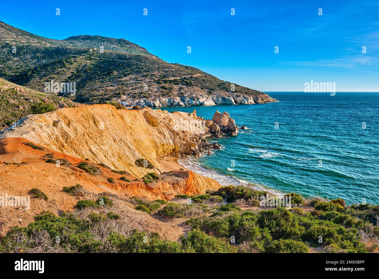 Milos cliff sunset hi-res stock photography and images - Alamy