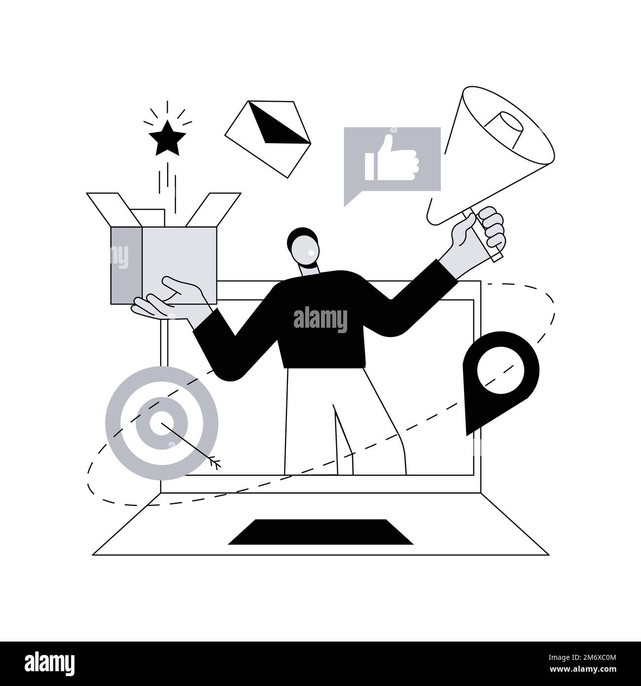 Product positioning abstract concept vector illustration. Advertising ...