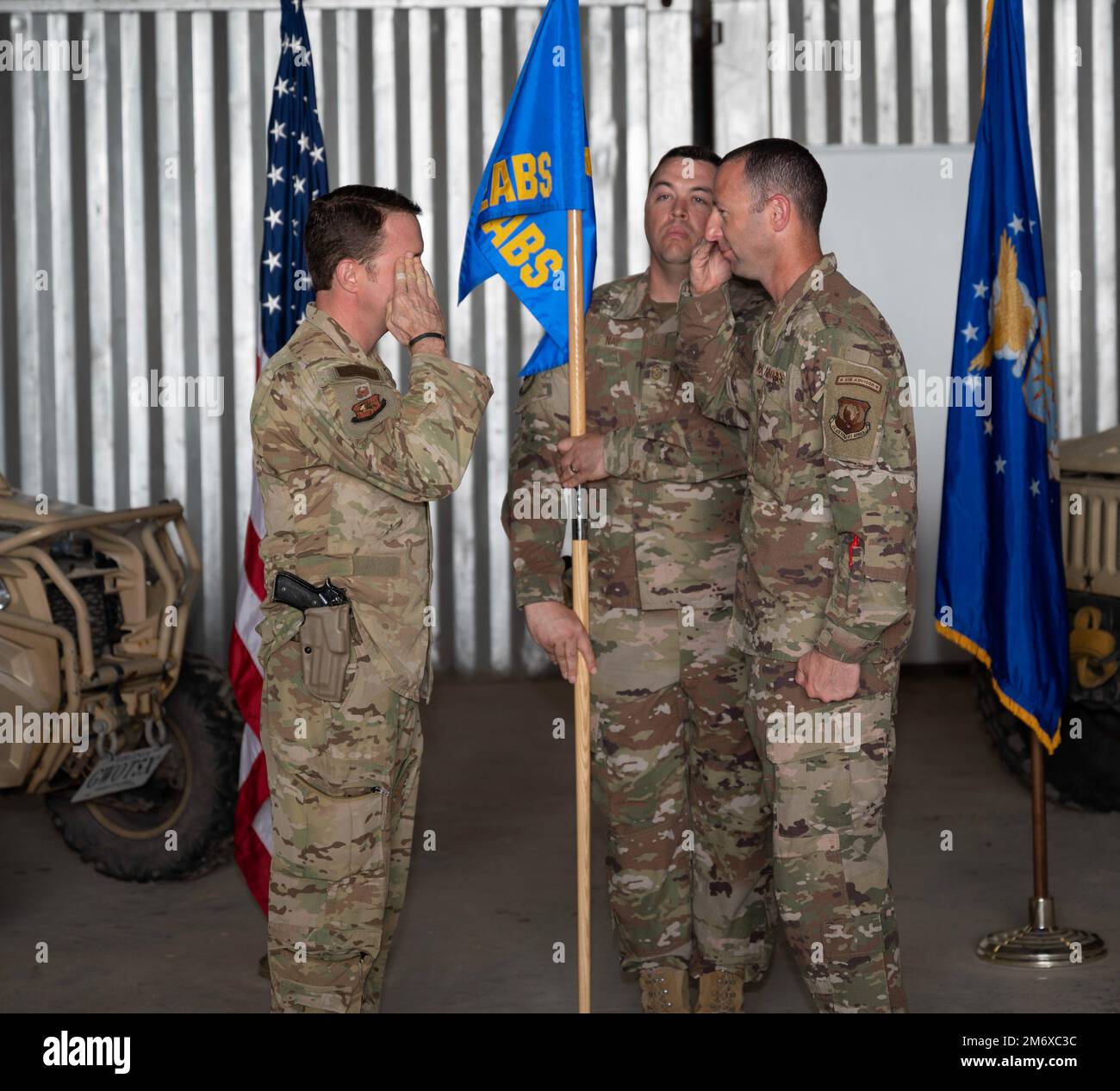 U.S. Air Force Lt. Col. Phillip Ferris, right, incoming commander of ...