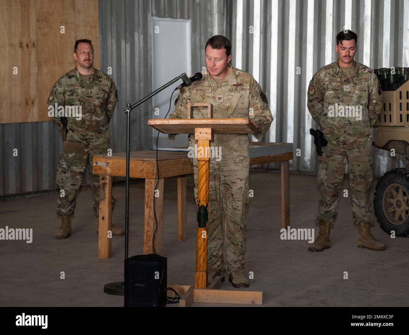 U.S. Air Force Col. Matthew Bartlett, commander of the 449th Air ...