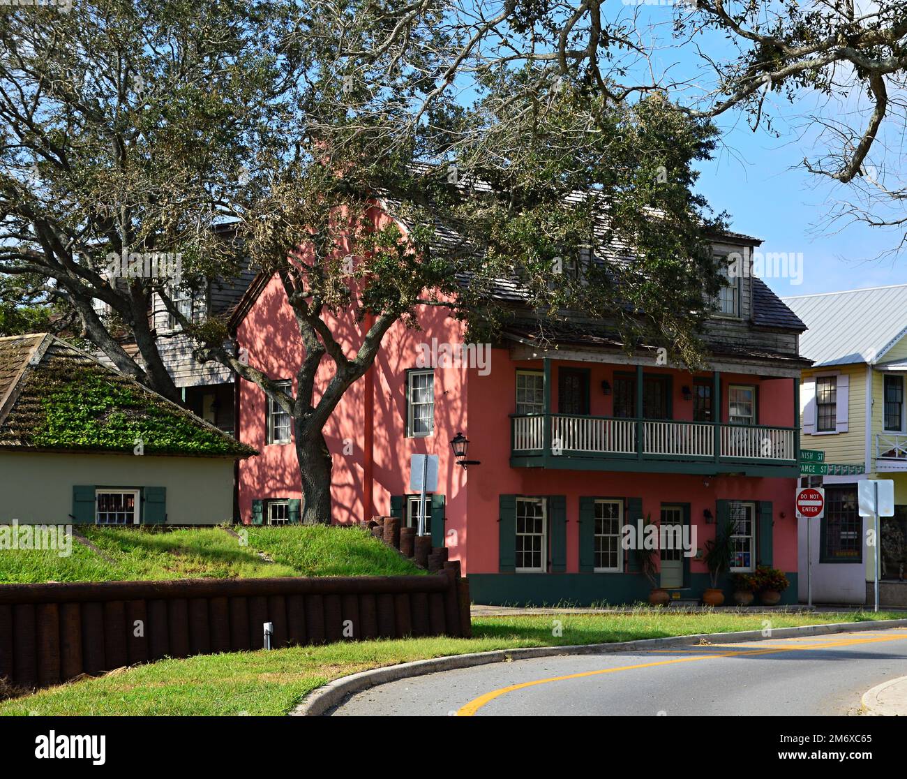 Historical Building in the Old Town of St. Augustine, Florida Stock ...