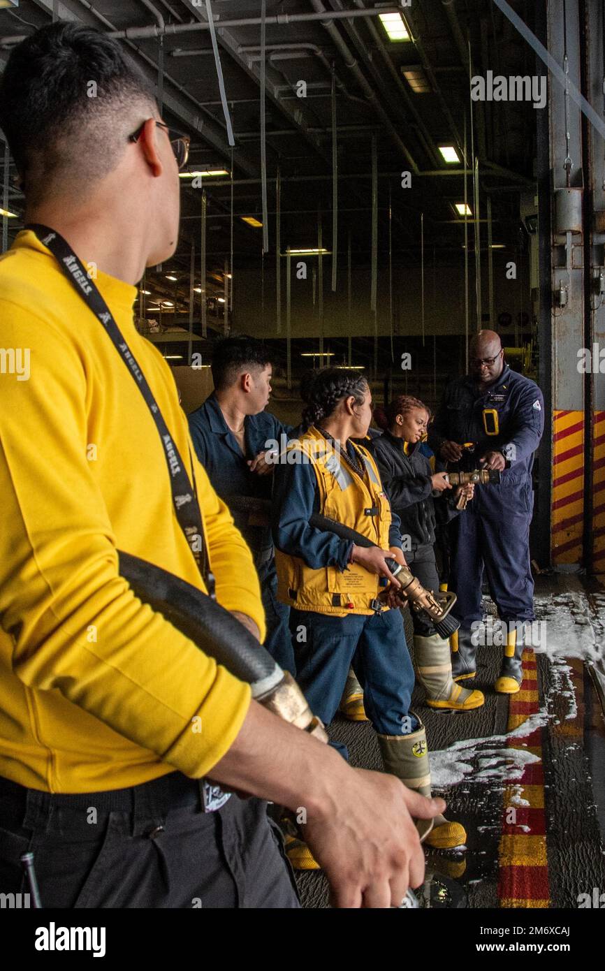 220509-N-BR419-1039 PACIFIC OCEAN (May 9, 2022) Sailors man ...