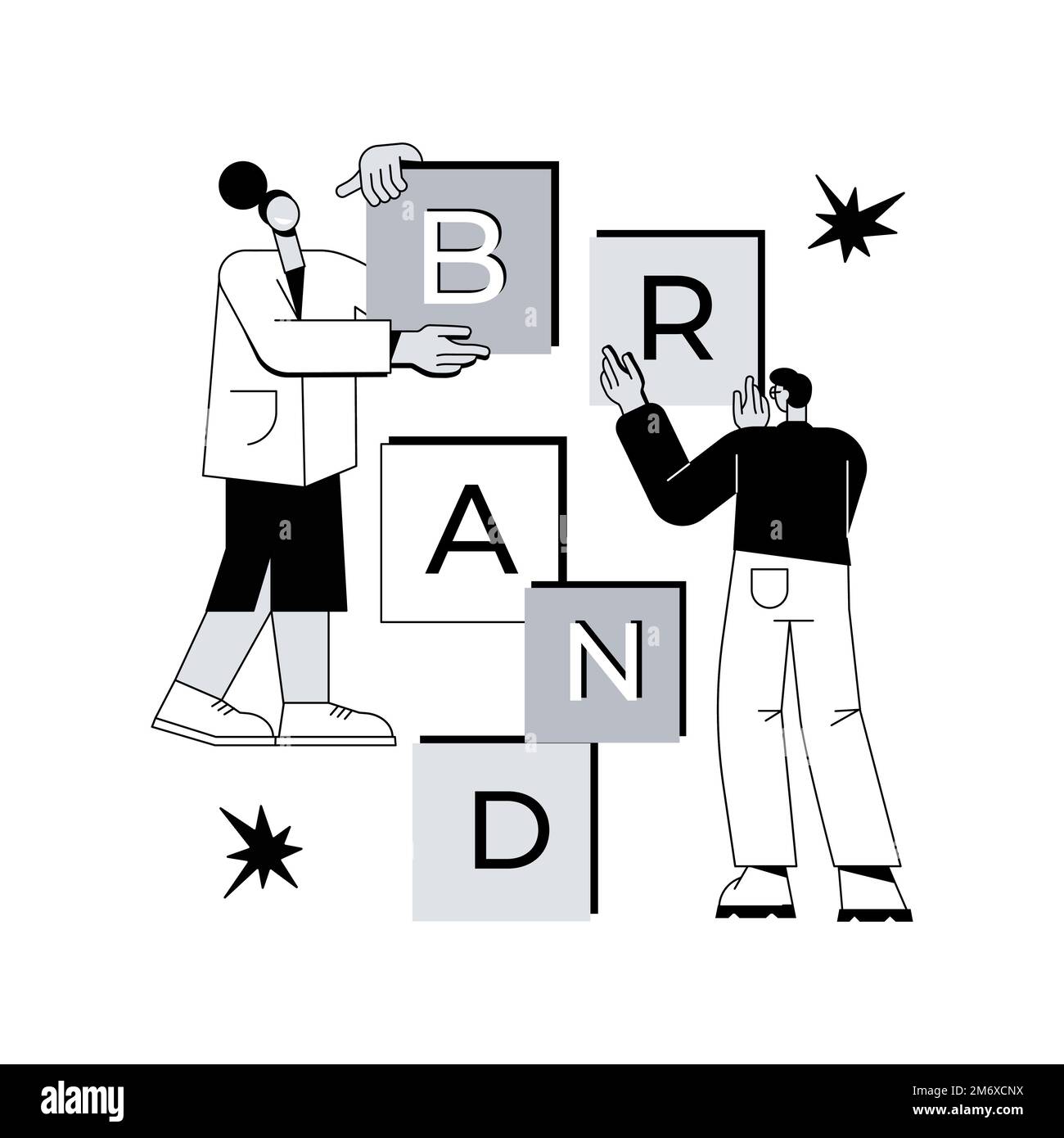 Company branding abstract concept vector illustration. Branding agency ...