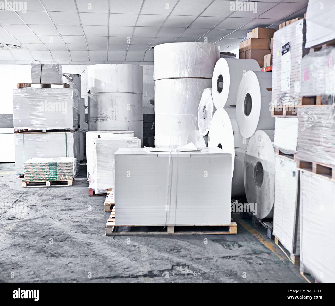 The next brochures are waiting to be printed. the inside of a packaging ...