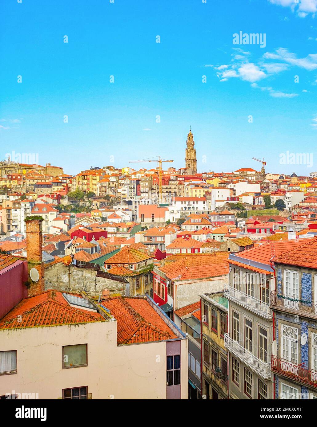 Porto oldtown cityscape ClÃ©rigos Tower Stock Photo - Alamy