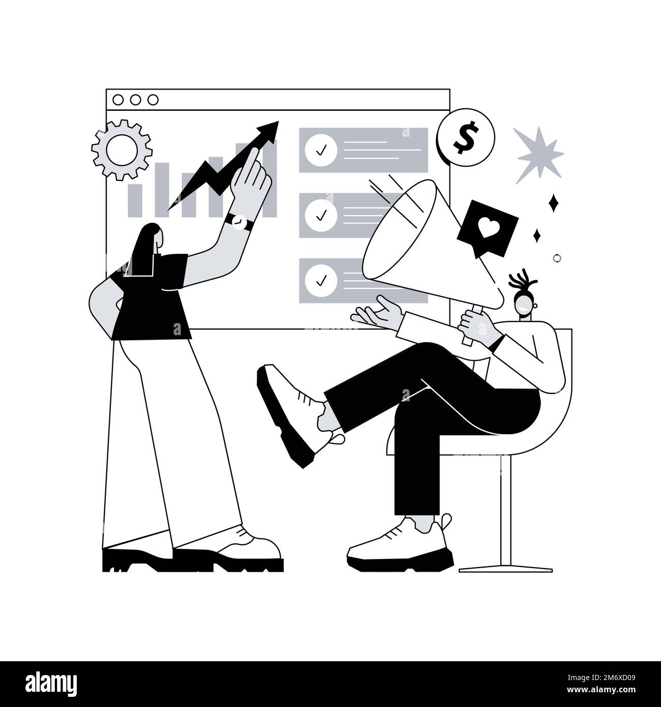 PR strategy abstract concept vector illustration. Public relations job ...