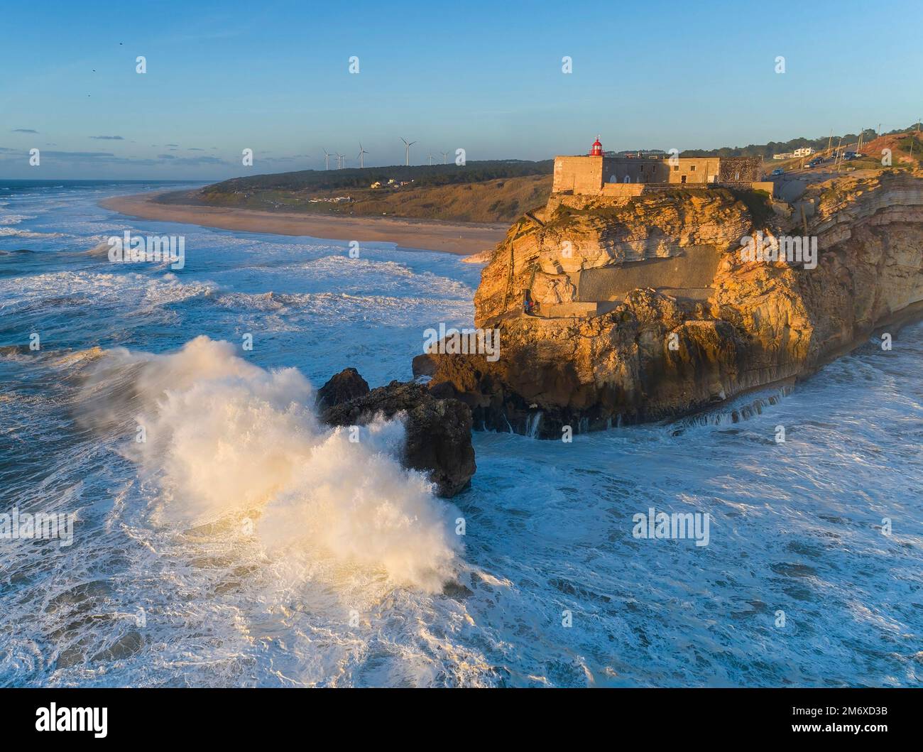 Nazare big wave sunset hi-res stock photography and images - Alamy
