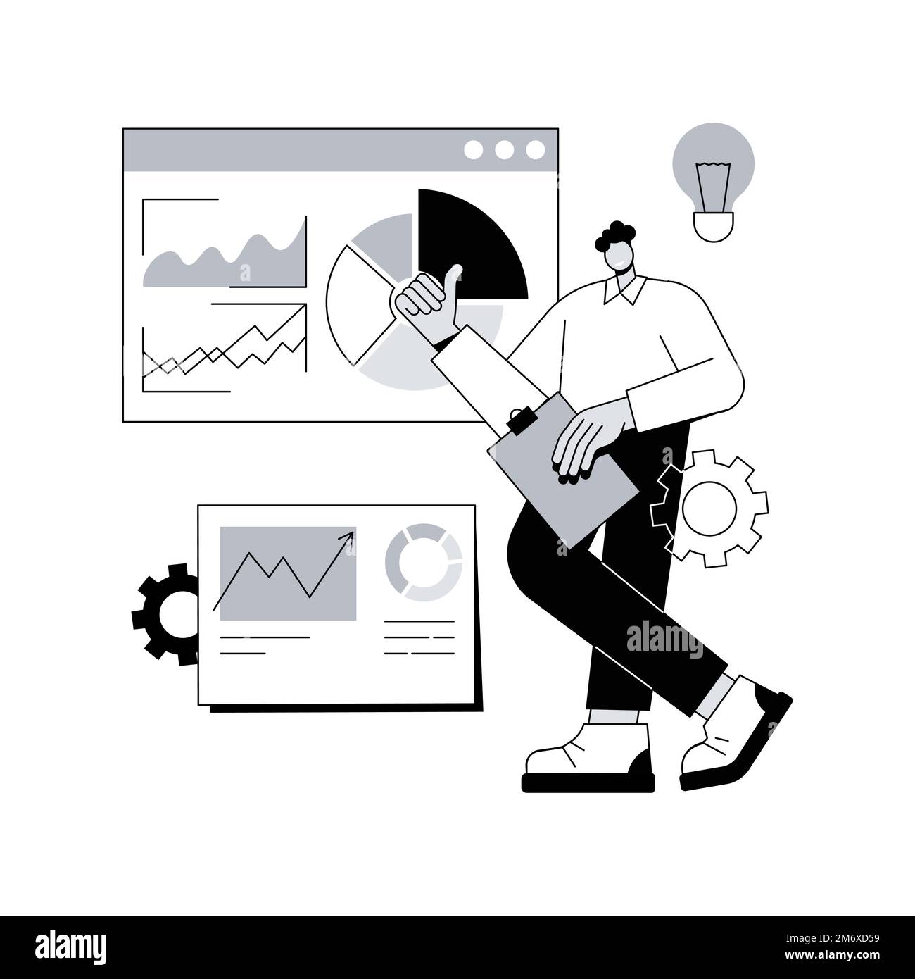 Business intelligence abstract concept vector illustration. BI systems ...
