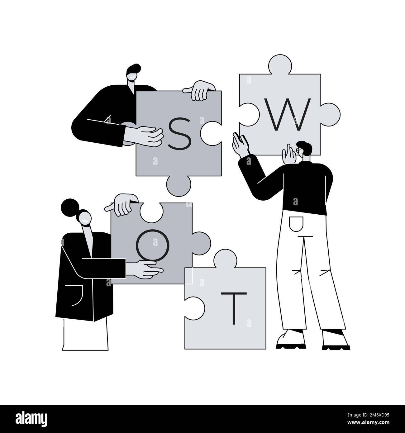 SWOT analysis abstract concept vector illustration. SWOT matrix ...
