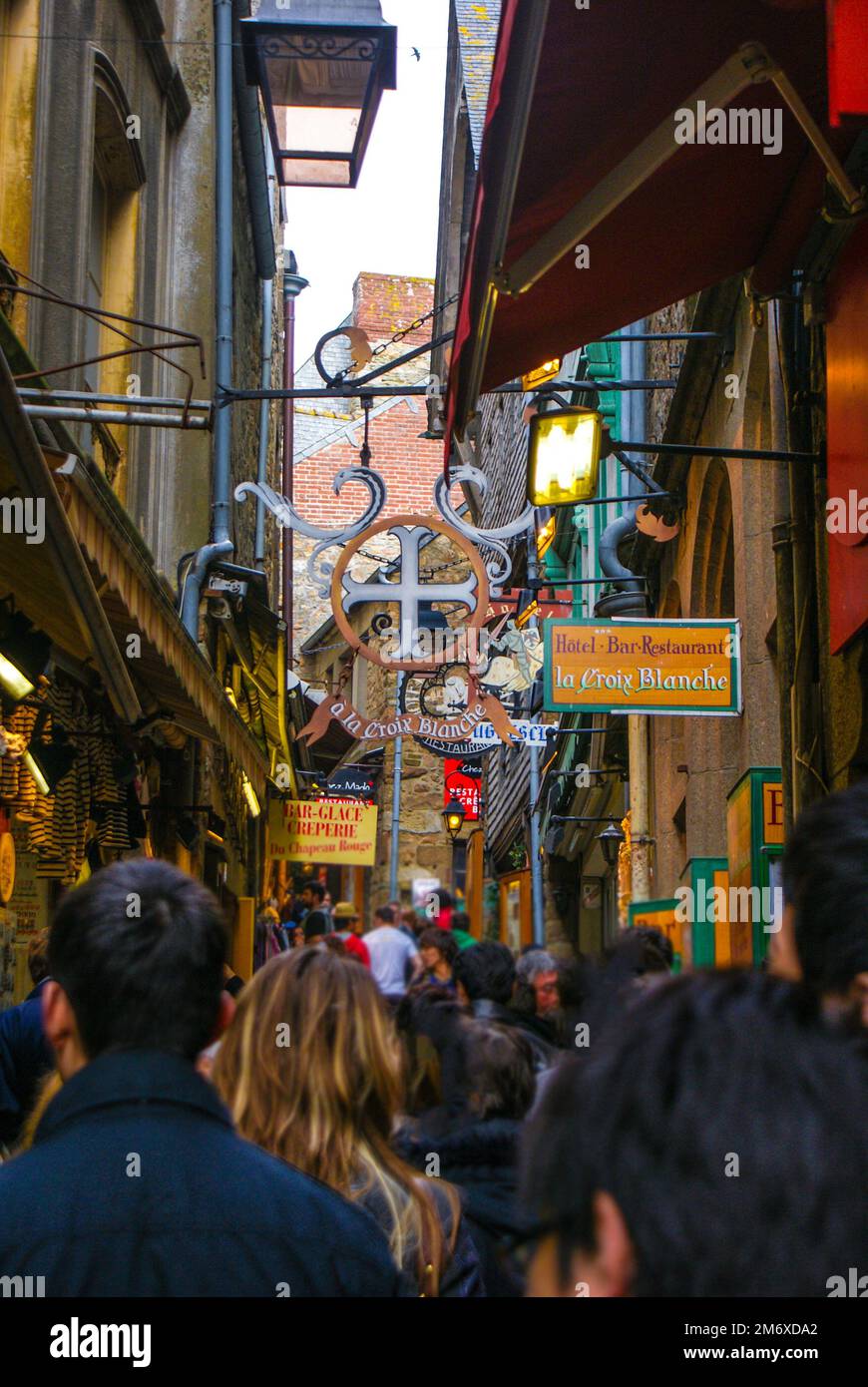 Castle town in Mont Saint Michel Stock Photo - Alamy