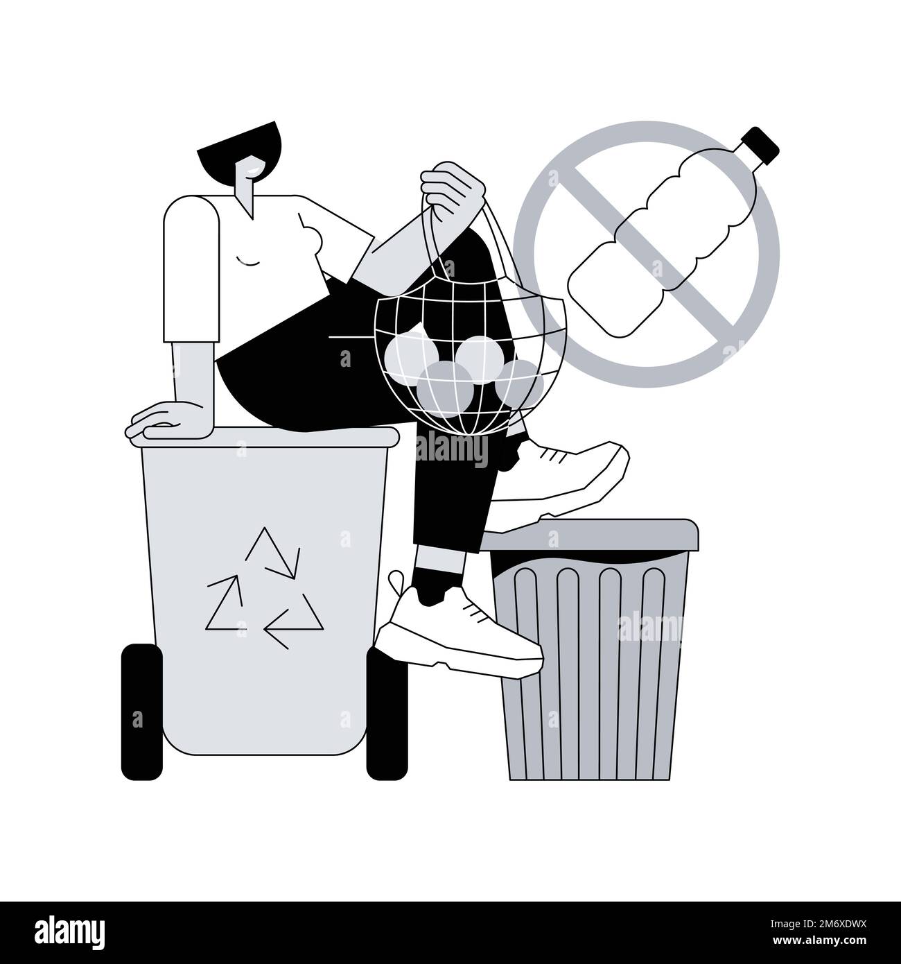 Zero waste technology abstract concept vector illustration. Waste free ...