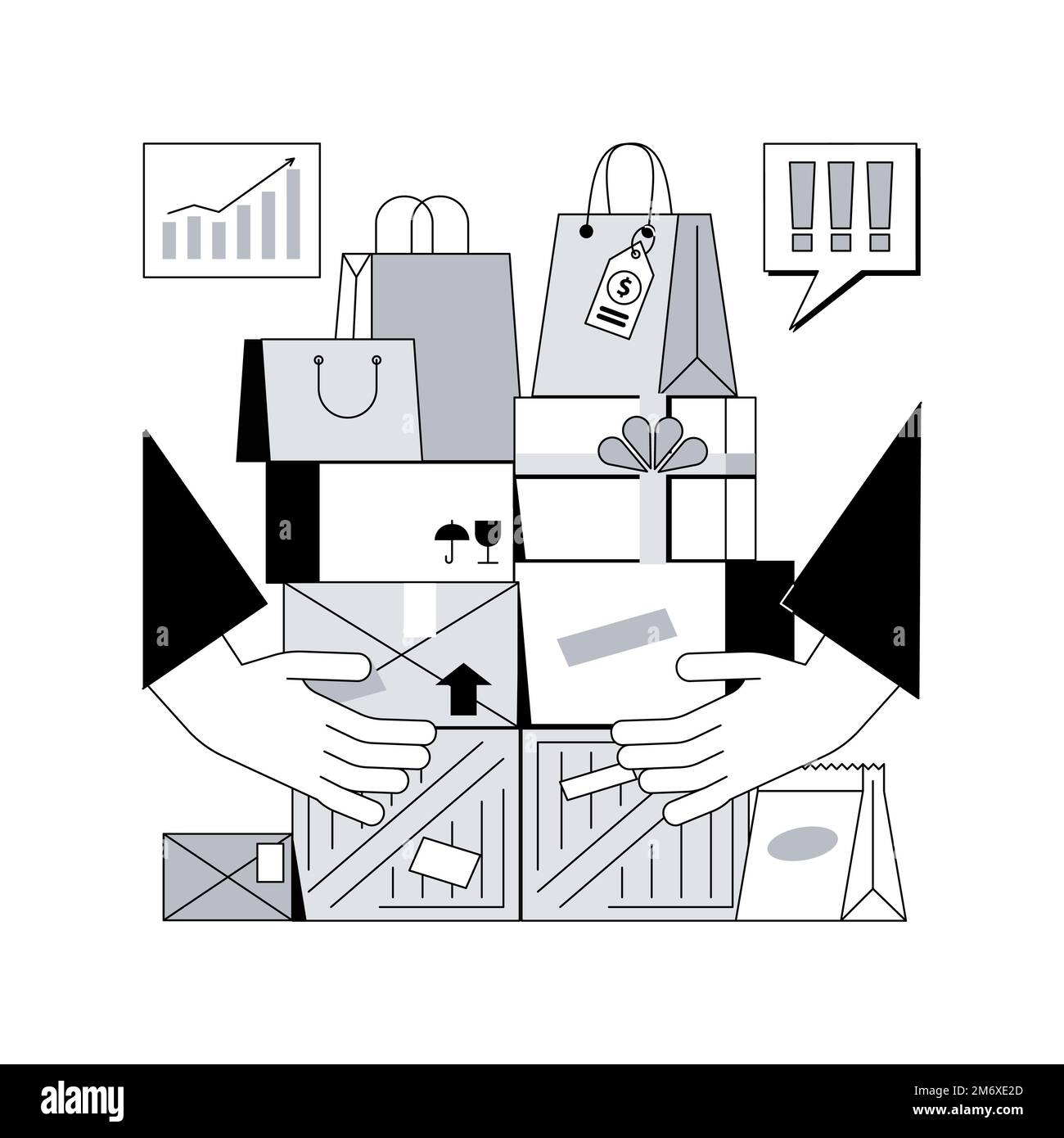 Overconsumption abstract concept vector illustration. Consumption ...