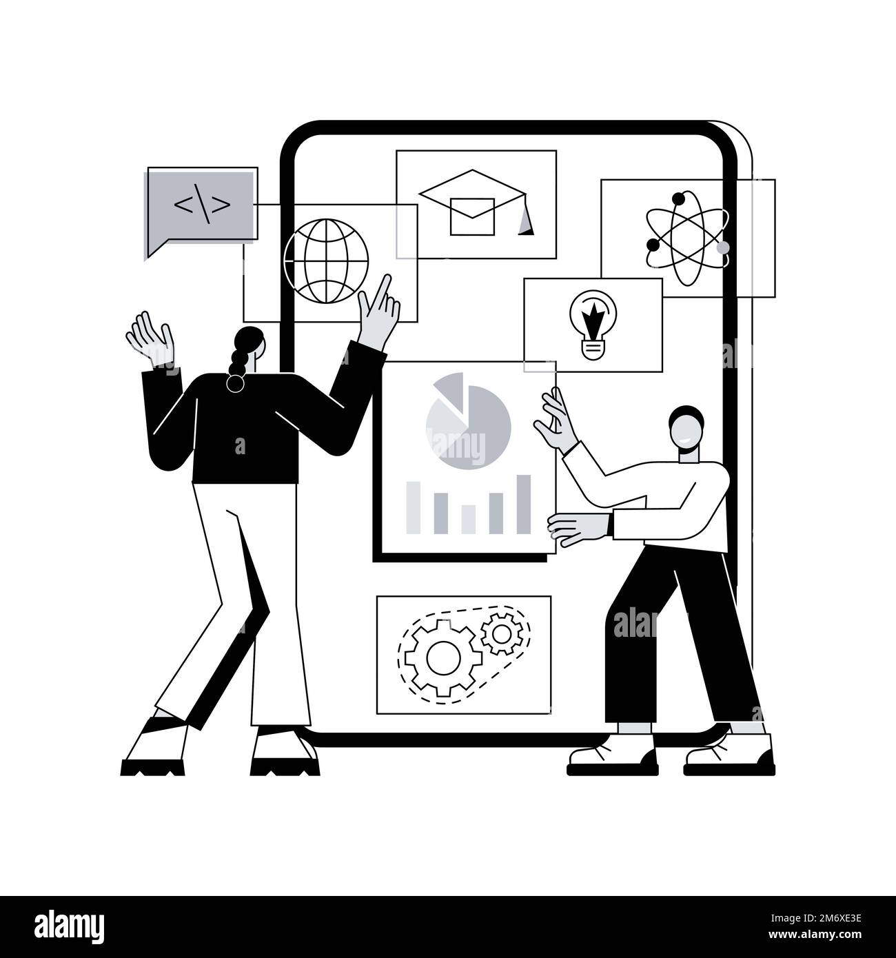 STEM education abstract concept vector illustration. STEM integration ...