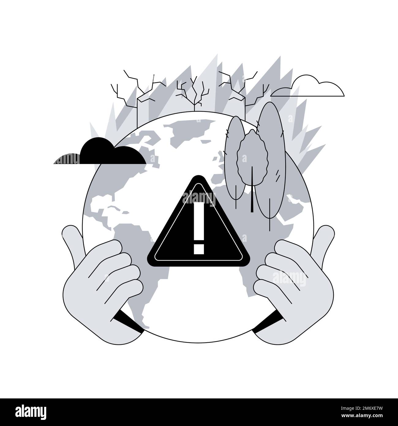 Wildfires abstract concept vector illustration. Forest fires ...