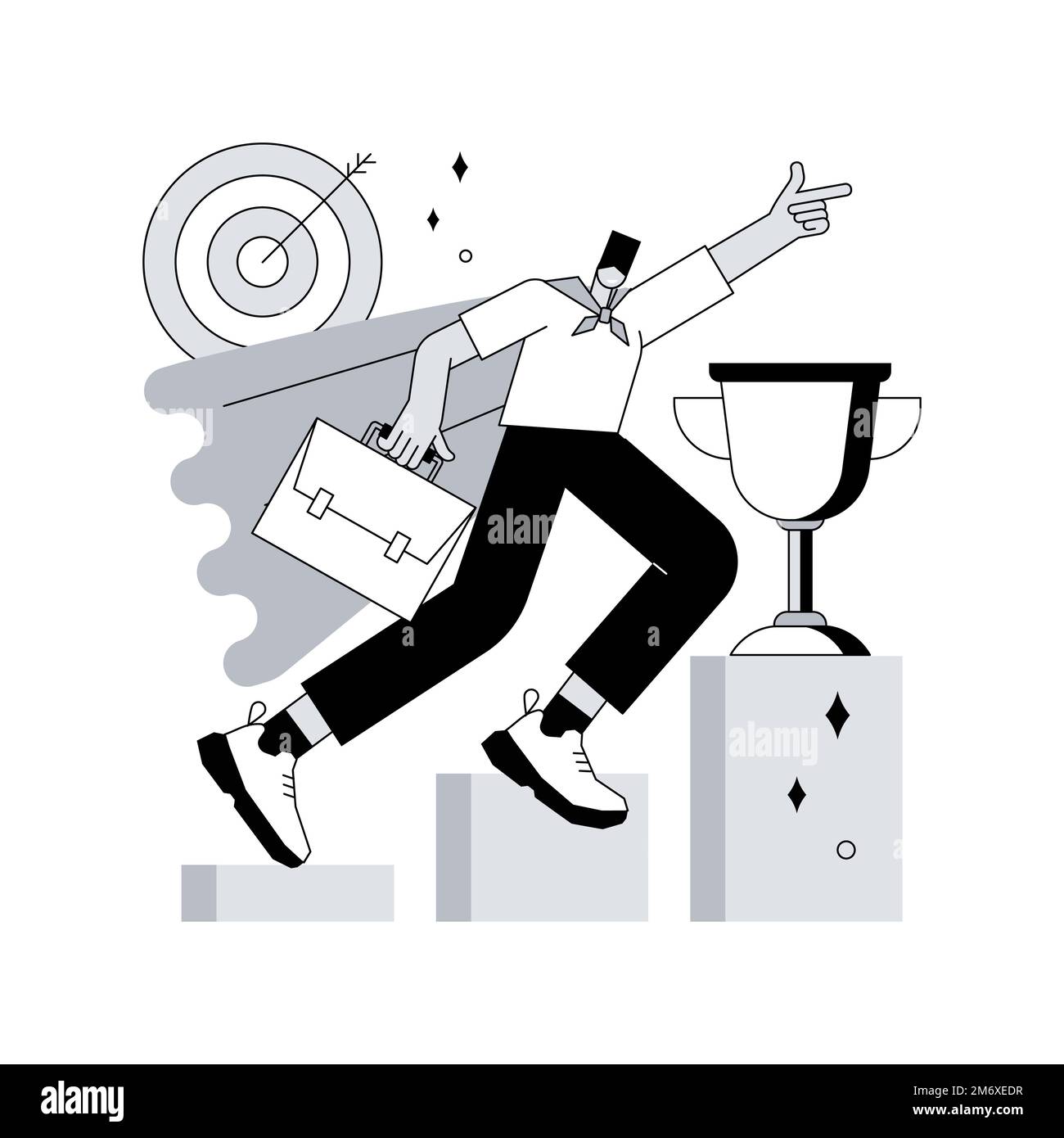 Goals abstract concept vector illustration. Business growth, strategic ...